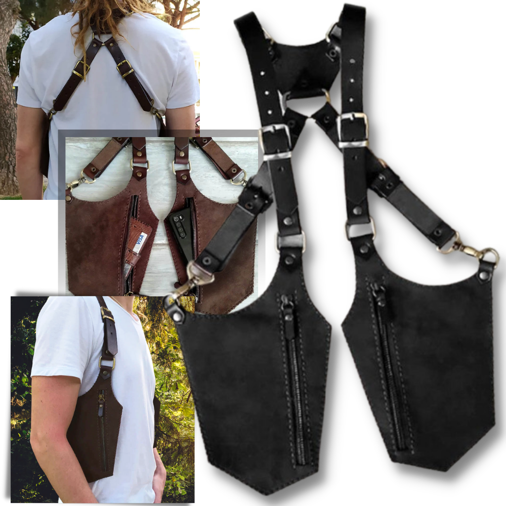 Snatch-proof leather bag - medieval style vintage leather bag ...