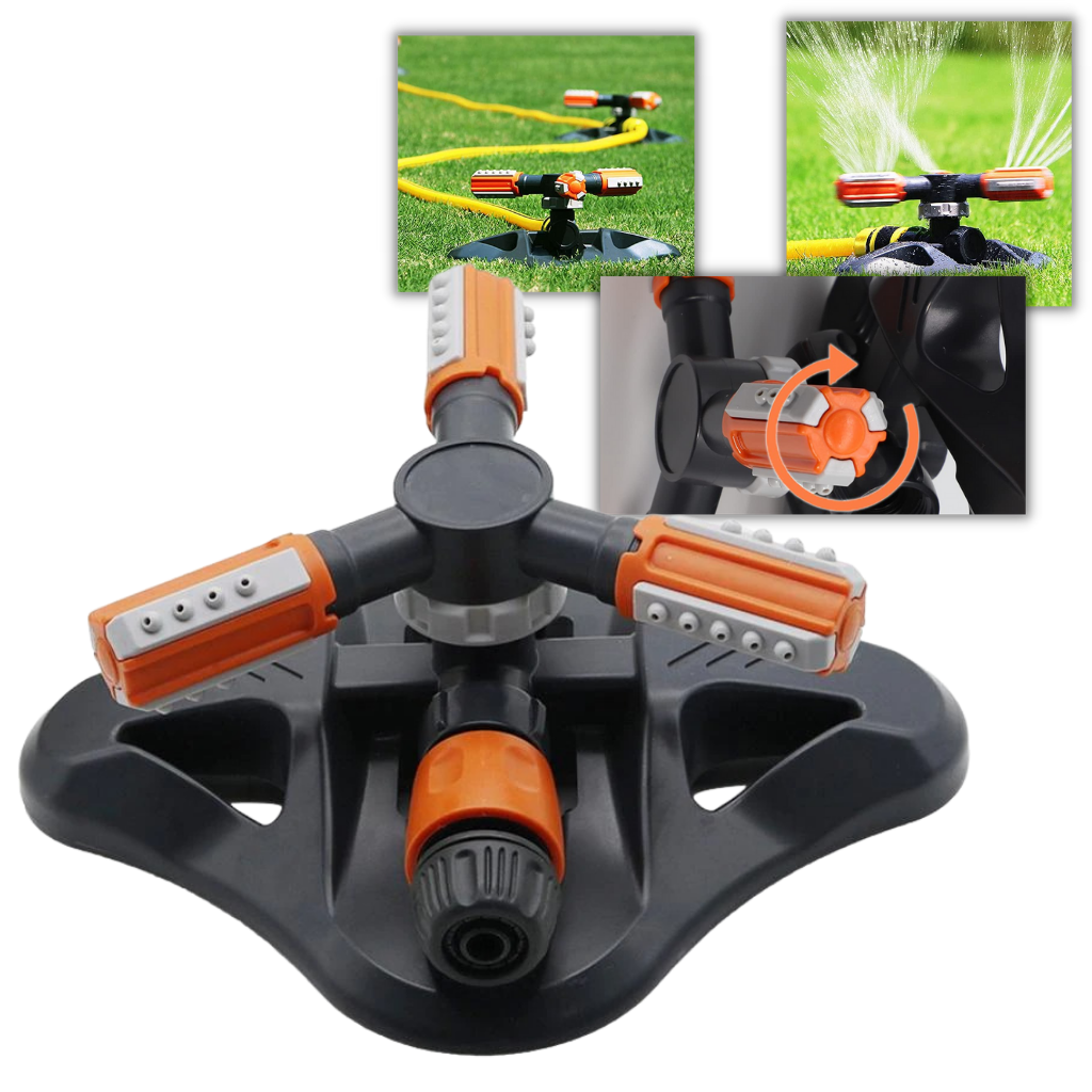 Dispositivo di irrigazione regolabile a 360° - irrigatore rotante a tre ...